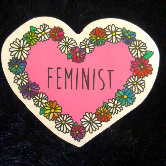 Design | 1 For 8 Sticker Bundle Feminist Pink Heart Flower Border ...
